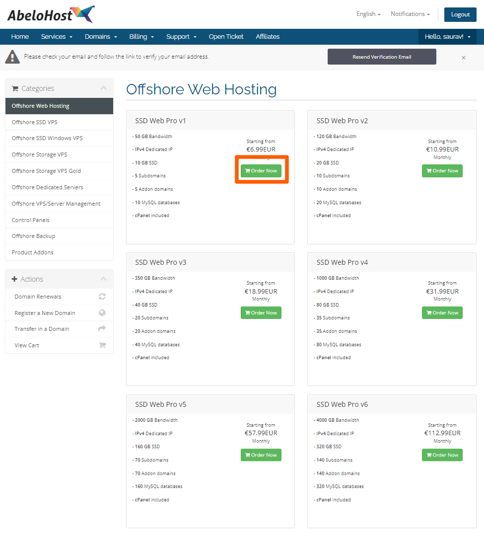 Order Hosting from AbeloHost - #1 Simple Steps by Step Guide