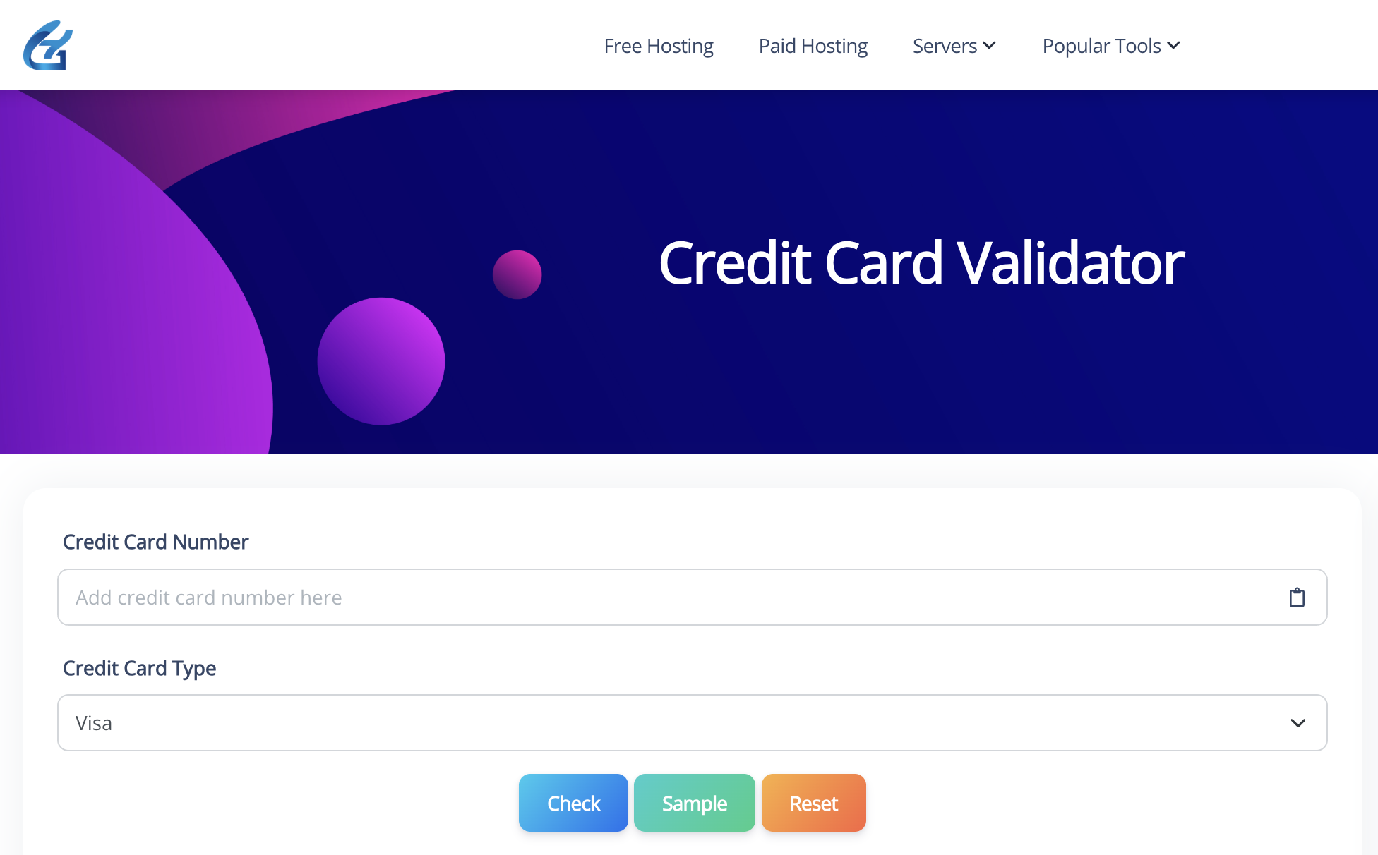 Credit Card Validator | Check Card Number Validity - Tools