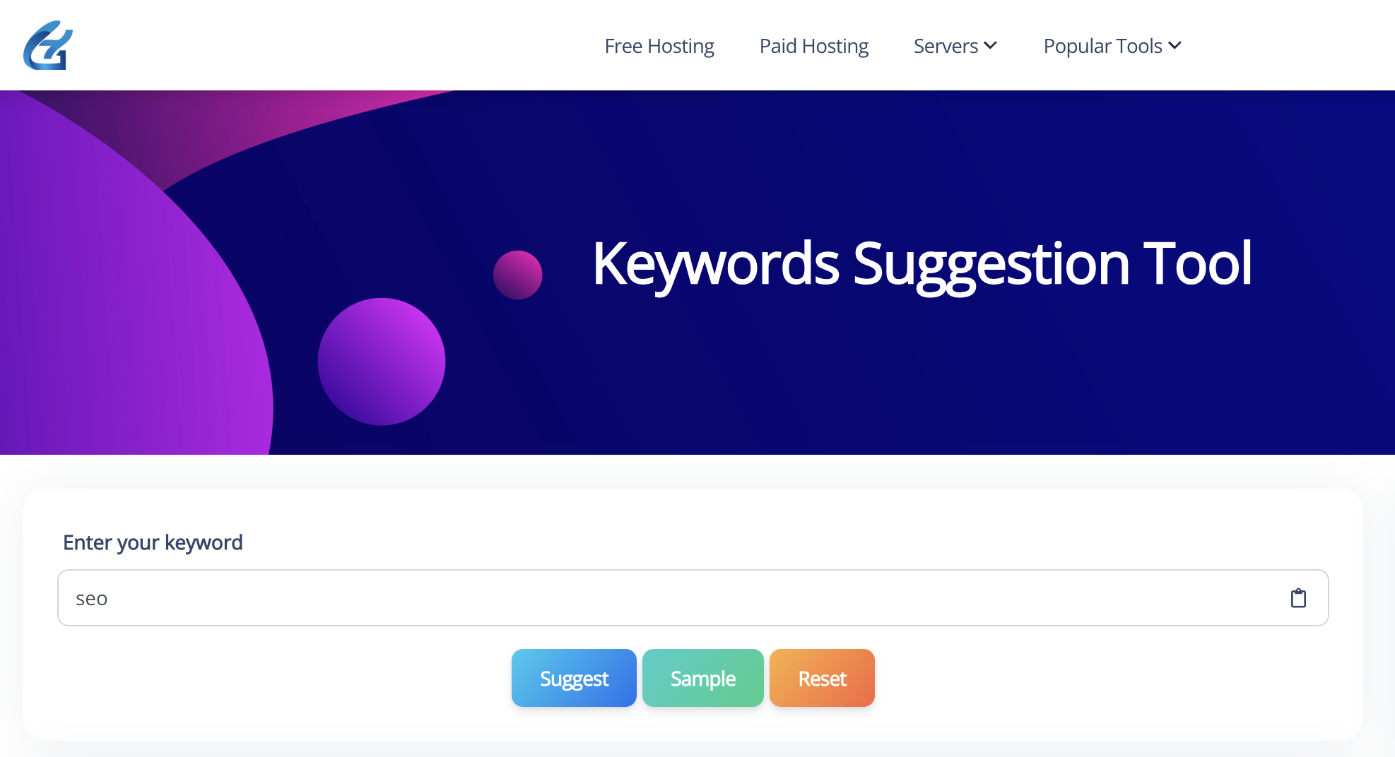 Free Keyword Suggestion Tool | Find SEO Keywords - Tools