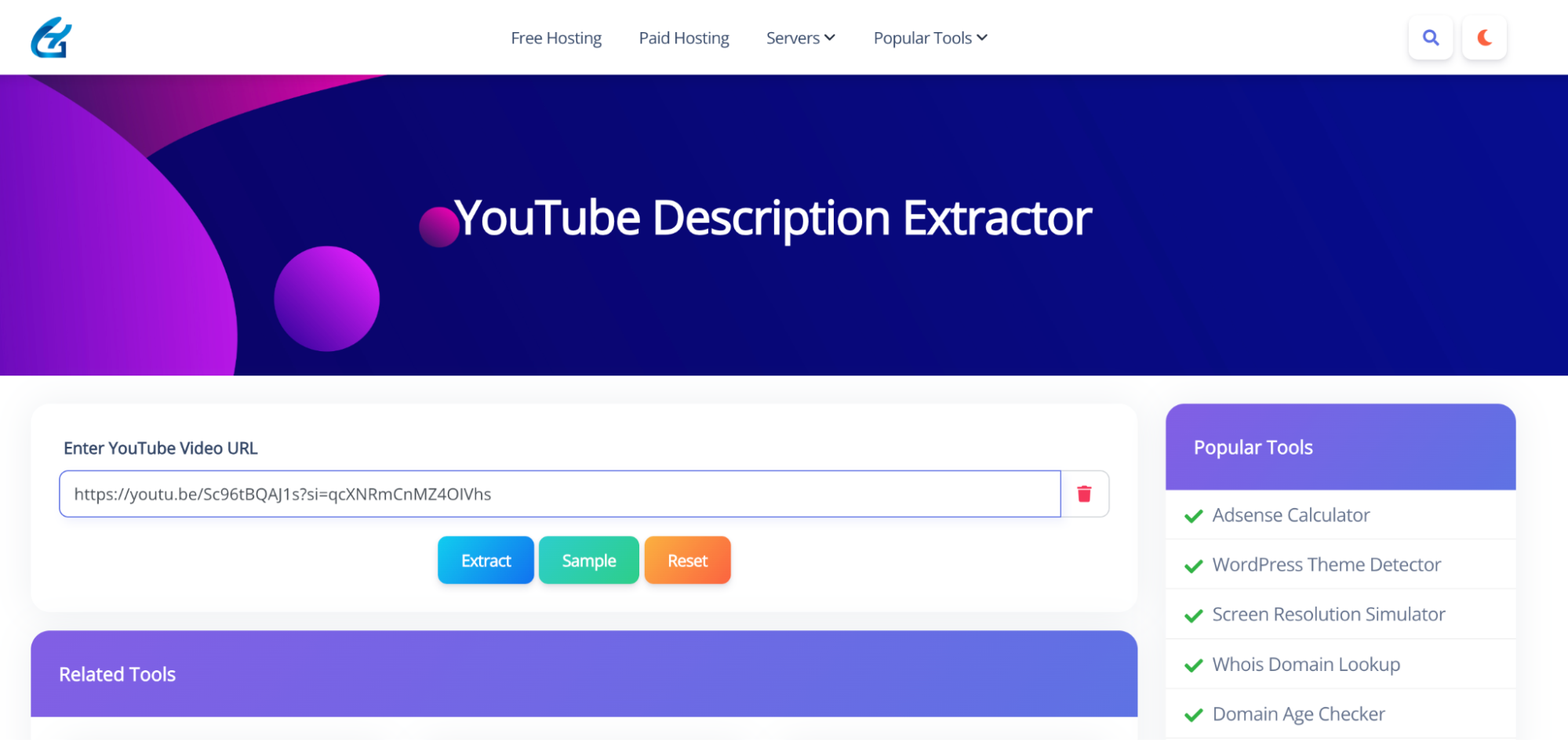 YouTube Description Extractor | Copy Full Descriptions - Tools